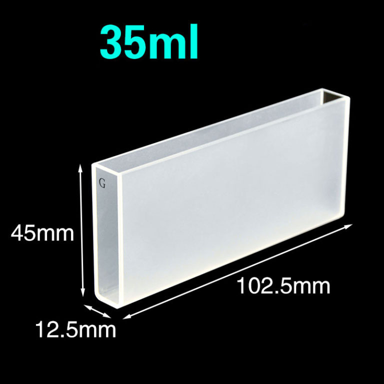 OP11, 100mm Standard Optical Glass Cuvettes, 2 Clear Windows, Open Top ...