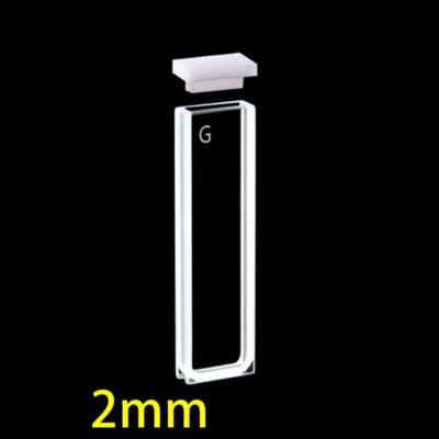 OP19, 2mm Short Path Length Optical Glass Cuvettes, 2 Clear Windows ...