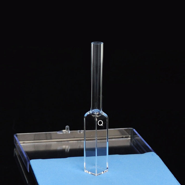 QC1201, 10mm 3.5mL Quartz Fluorometer Cuvette with Long Quartz Tube ...
