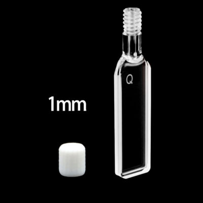 QF11, 1mm Spectrophotometer Cuvette with Screw Cap, 0.35mm Absorption ...
