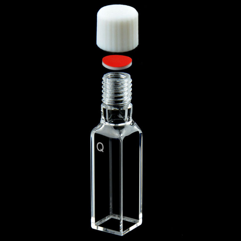 QF53, 10mm 3.5mL Standard Quartz Screw Threaded Cuvettes, for ...