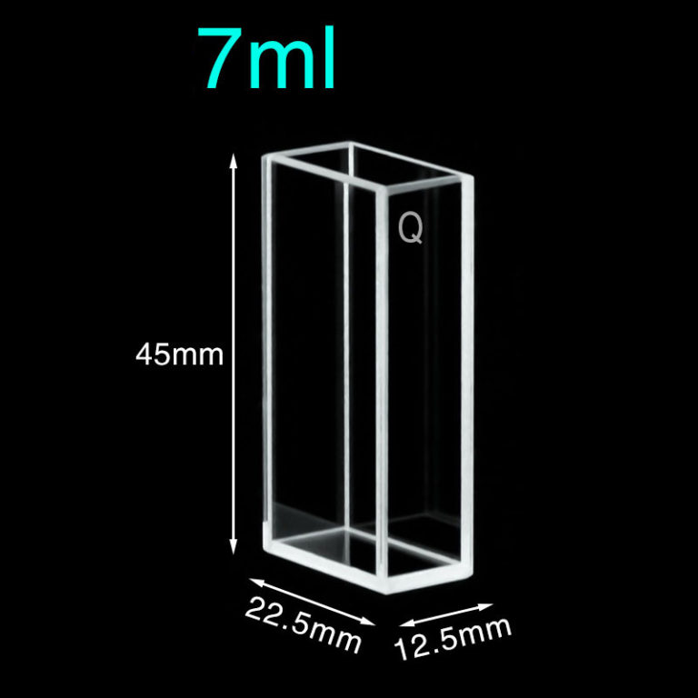 QF54, 20mm Lightpath 7mL Dual Path Lengths Quartz Fluorometer Cuvettes ...