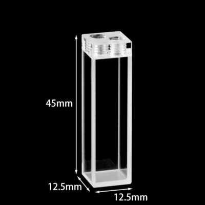 QF68, Flow Cell with PTFE Threaded Connectors, Quartz, Lightpath: 10 mm ...