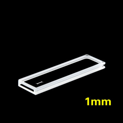 QM49, 1 mm Lightpath NIR Standard Quartz Cuvette with PTFE Cover, 350uL ...